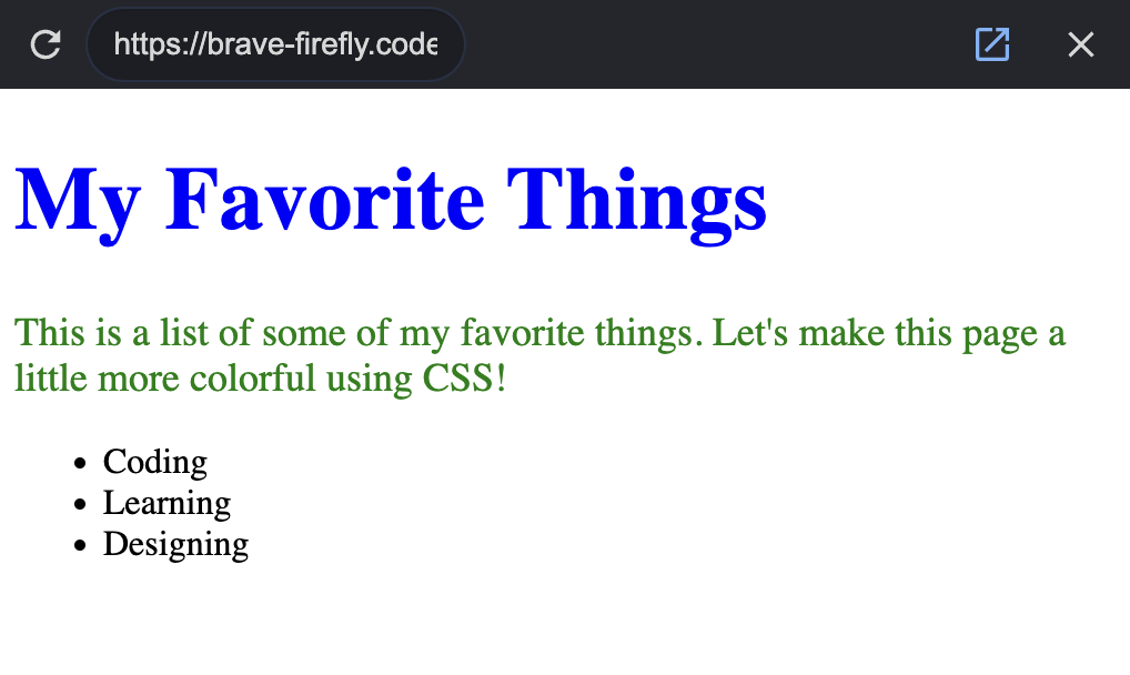 Task - Style with Internal CSS in CSS