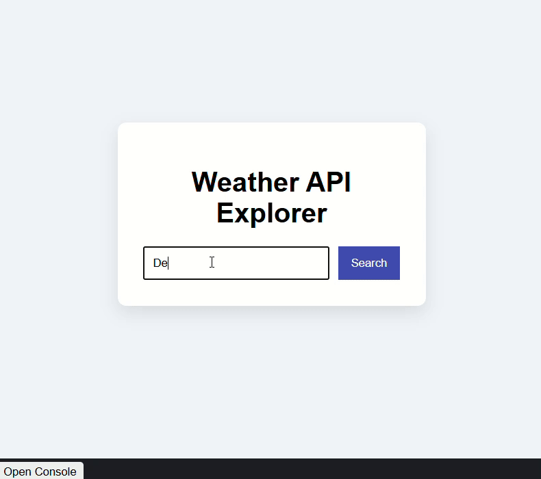 Weather App - 1 Practice Problem in Javascript Projects for Beginners